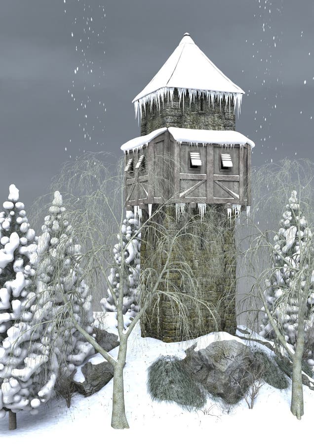 3D Rendering Winter Outlook Stock Illustration - Illustration of look ...