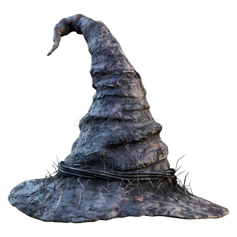 3D Rendering of a Witch Magic Hat on Transparent Background - Ai ...