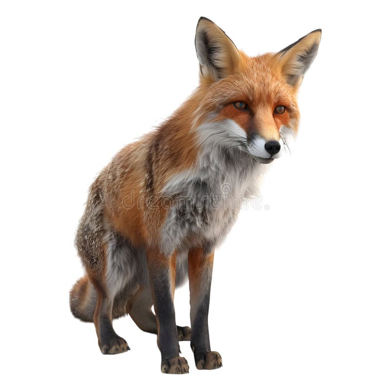 3D Rendering of a Wolf Standing on Transparent Background - Ai ...