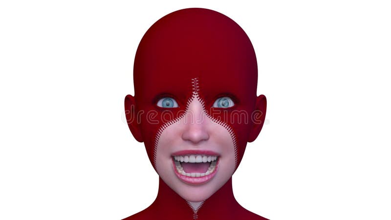 3D Rendering of a Woman S Face Close-up Stock Video - Video of ...