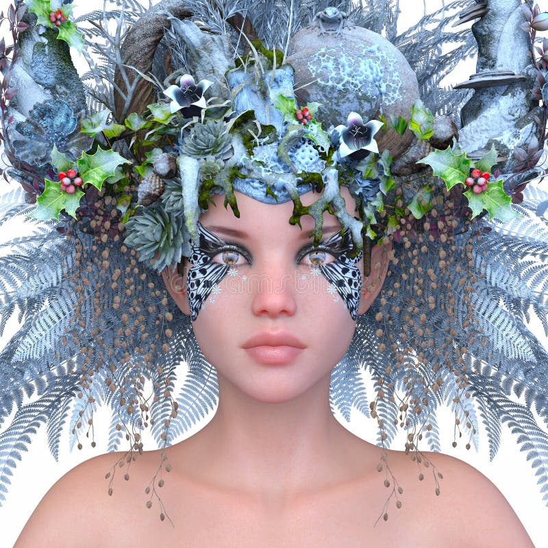 3D Rendering of a Woman S Face Close-up Stock Illustration ... 3D Rendering of a Woman S Face Close-up Stock Illustration ...