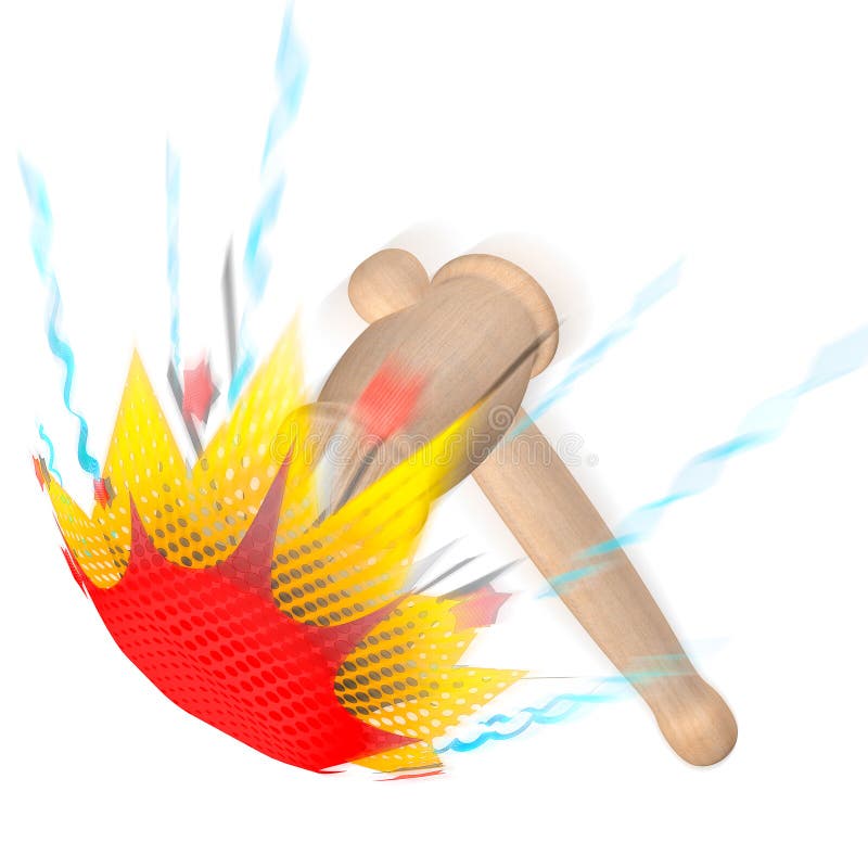 Hammer Smashes Chart Illustration on White Stock Illustration ...