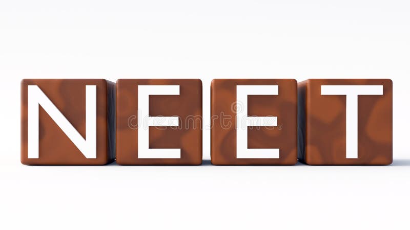 A 3D Rendering of Wooden Shape Blocks Forms the Word "NEET" Stock ...