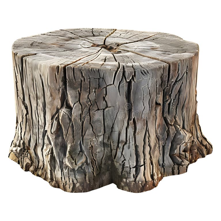 3D Rendering of a Wooden Stump of a Tree on Transparent Background - Ai ...