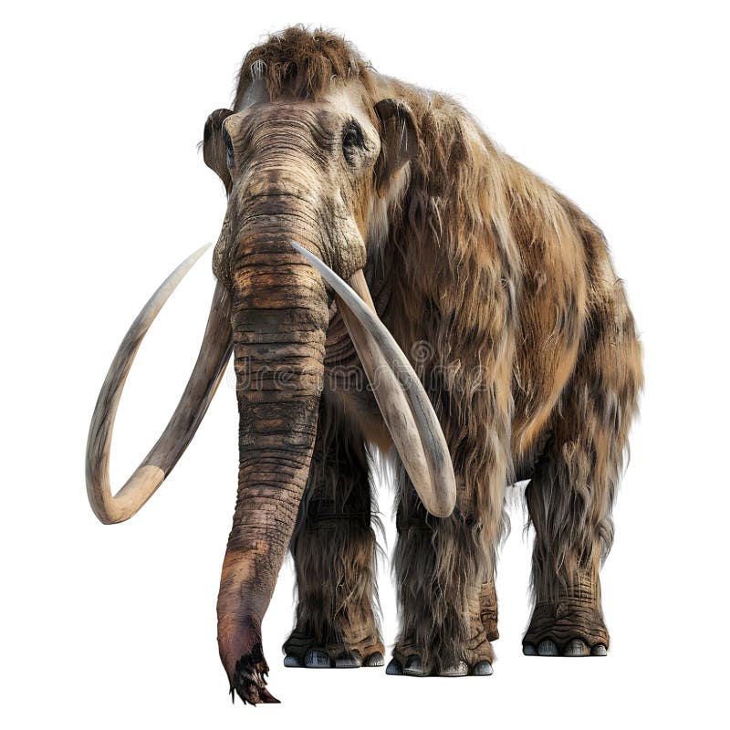3D Rendering of a Woolly Mammoth Transparent Background - Ai Generated ...