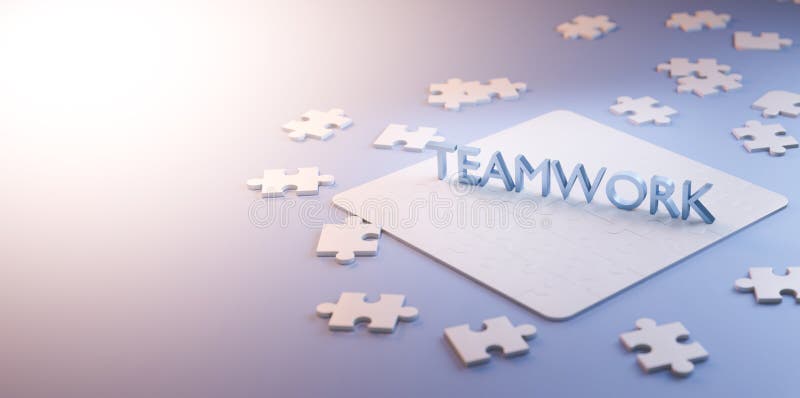 3d Rendering the Word Teamwork Stock Illustration - Illustration of ...