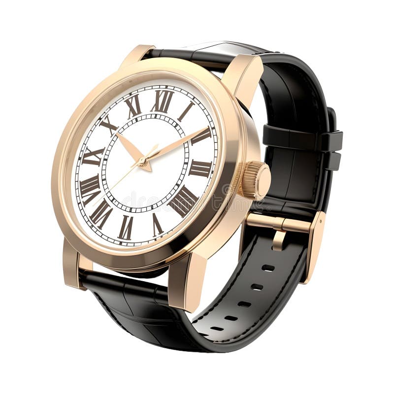 3D Rendering of a Wrist Watch on Transparent Background - Ai Generated ...