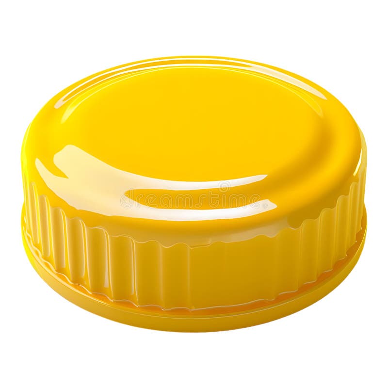 3D Rendering of a Yellow Bottle Tap on Transparent Background - Ai ...