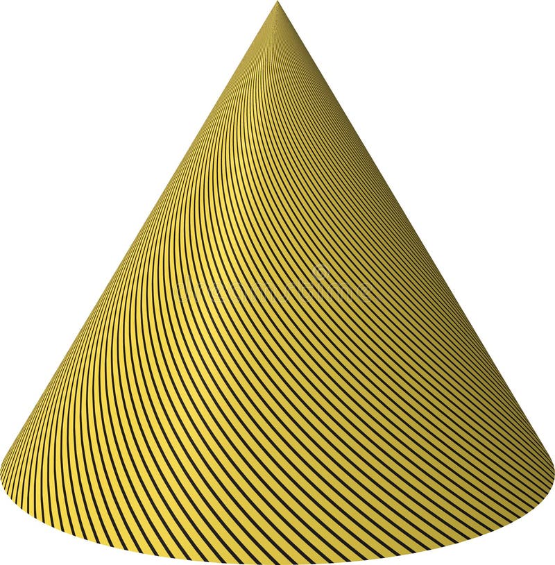 3d Rendering of Yellow Cone Isolated on White Background. Illustration ...