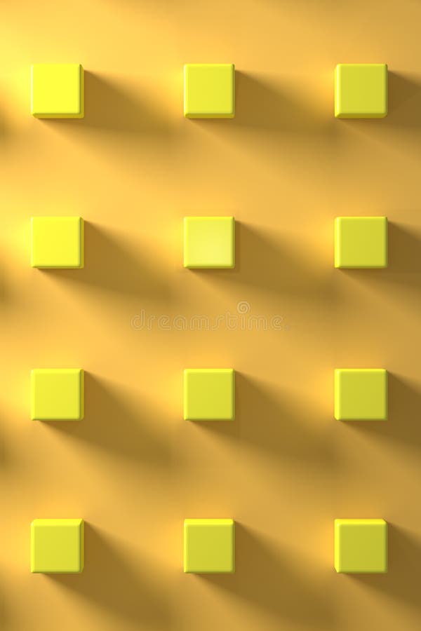 3d Rendering of Yellow Cubes on Background Stock Illustration ...