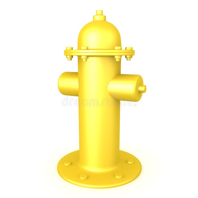 Yellow fire hydrant stock illustration. Illustration of security - 34292687