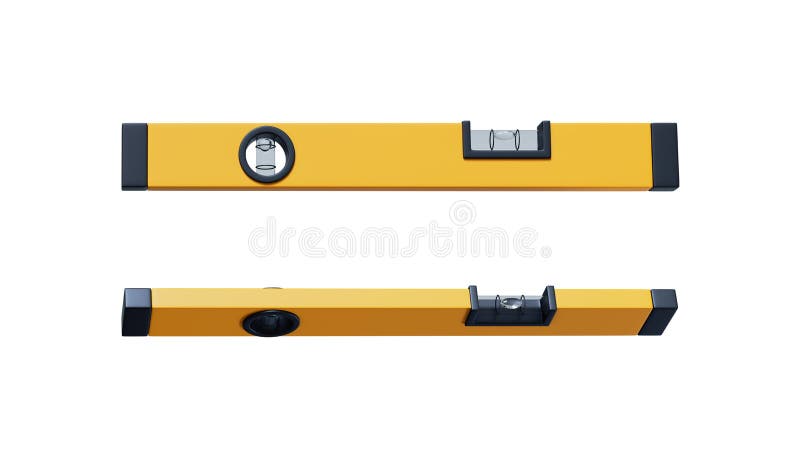3d Rendering, Yellow Manual Level Tool Tool. Construction Clip Art ...