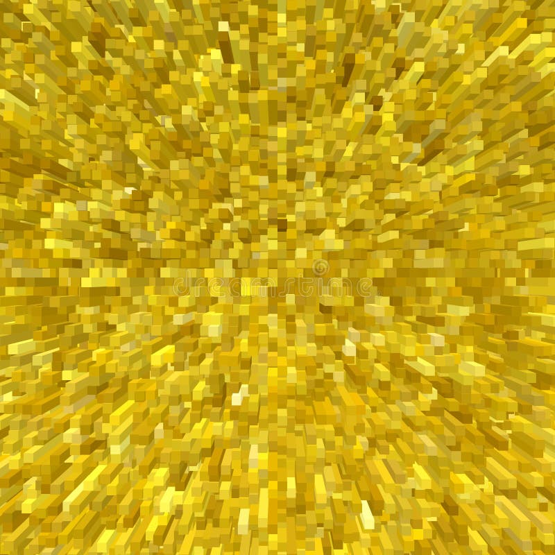 3D Rendering of Yellow Pixels Stock Illustration - Illustration of ...