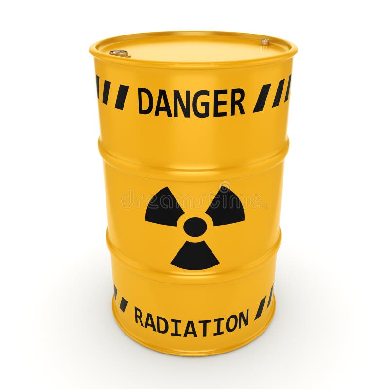 3D Rendering Yellow Radioactive Barrel Stock Illustration ...