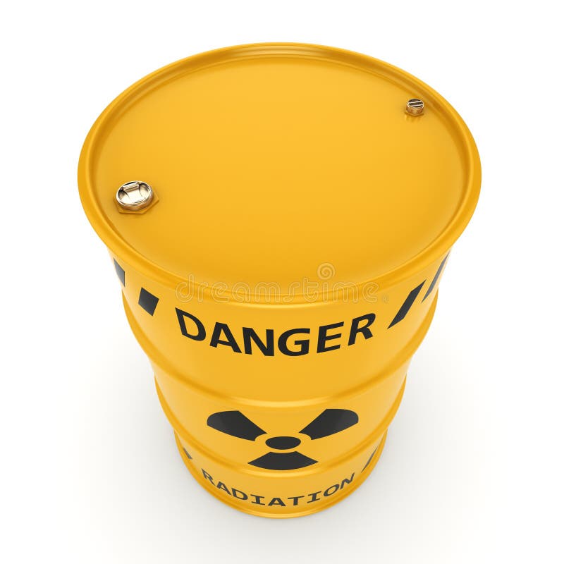 3D Rendering Yellow Radioactive Barrel Stock Illustration ...