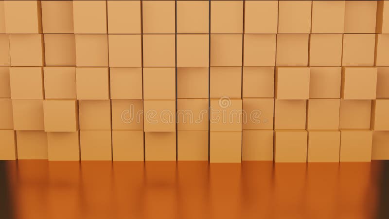 Yellow Studio Set Scene Abstract Minimal Background Optical Illusion ...