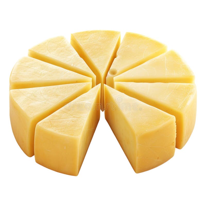 3D Rendering of a Yellow Tasty Cheese on Transparent Background - Ai ...
