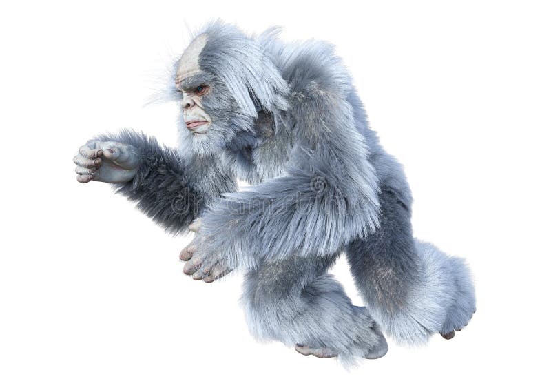 3D Rendering Yeti on White stock illustration. Illustration of ...