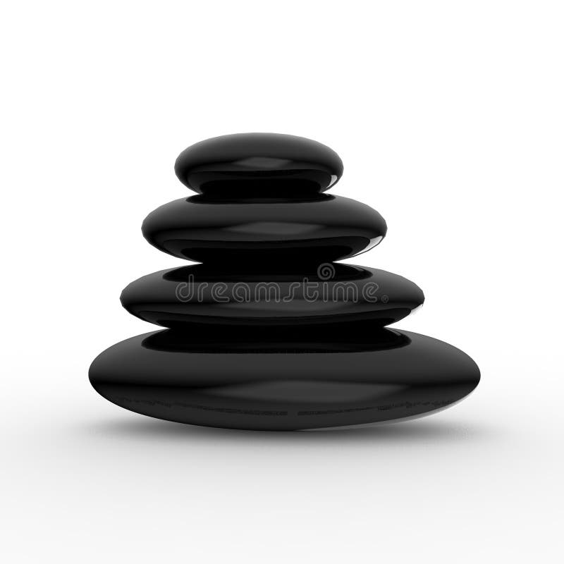 3d Rendering Zen Stones Stack. Beautiful, Harmony. Stock Illustration ...