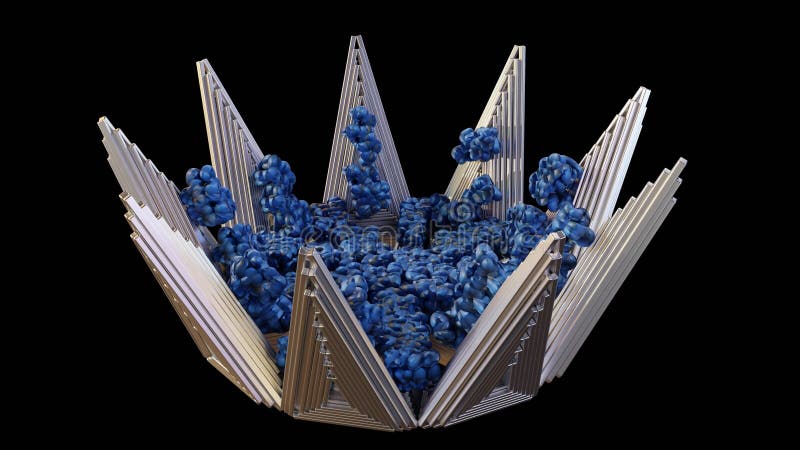 Molecular Virus Trap of DNA Origami Technology Stock Illustration ...