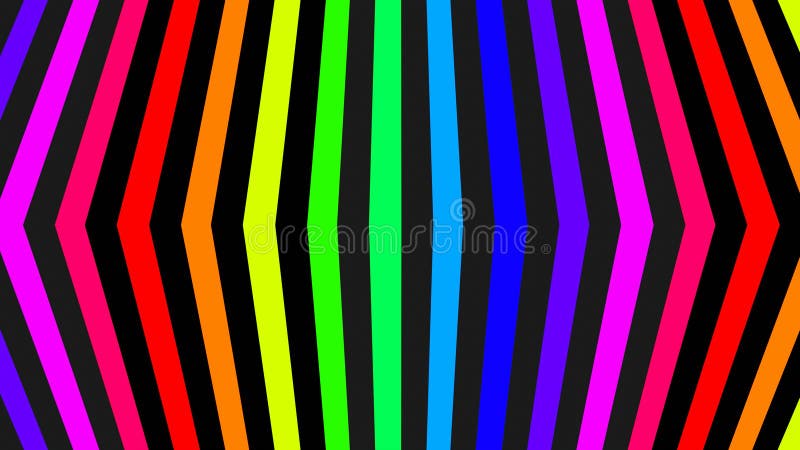 3D Renderings.Vertical Lines of Colors and Black Lines Forming a 3D ...