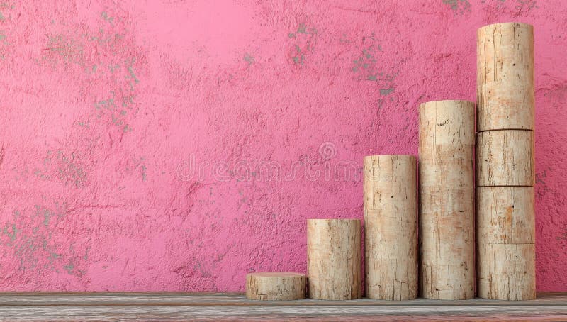 3D Renders of Annual Growth Reports, Financial Bar Charts, and ...