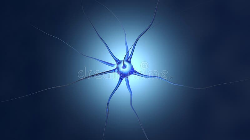 3D a Rendu L'illustration D'une Cellule Neuronale Illustration Stock ...