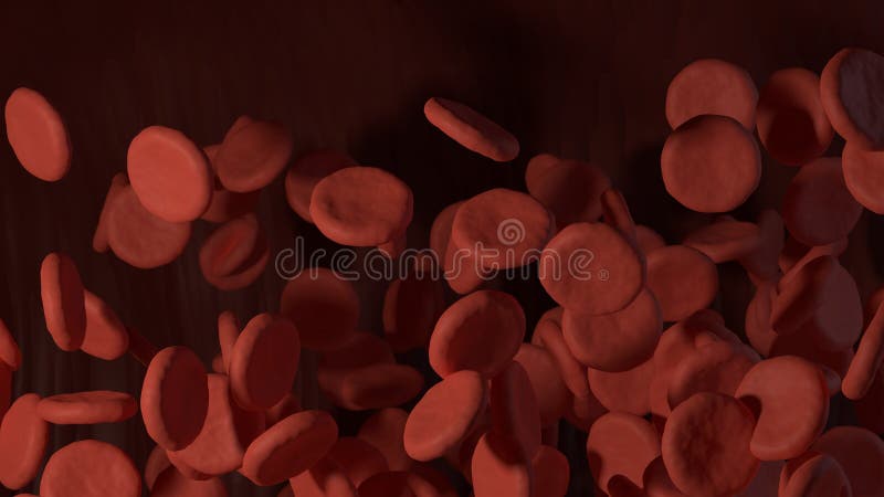 3d a Rendu Les Globules Rouges Dans La Veine Illustration Stock ...