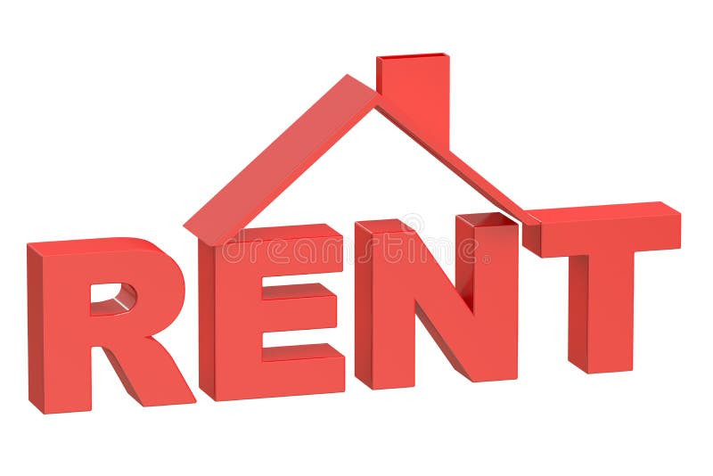 3D Rent House concept stock illustration. Illustration of roof - 68943803