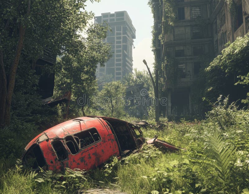 A 3D Representation of a City after a Catastrophic Post-apocalyptic ...