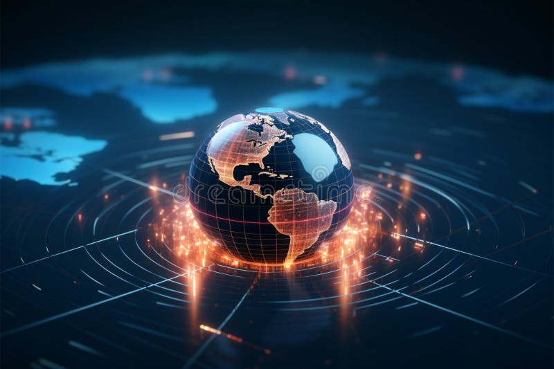 3D Representation of Earth Fused with Big Data, an it Concept Stock ...