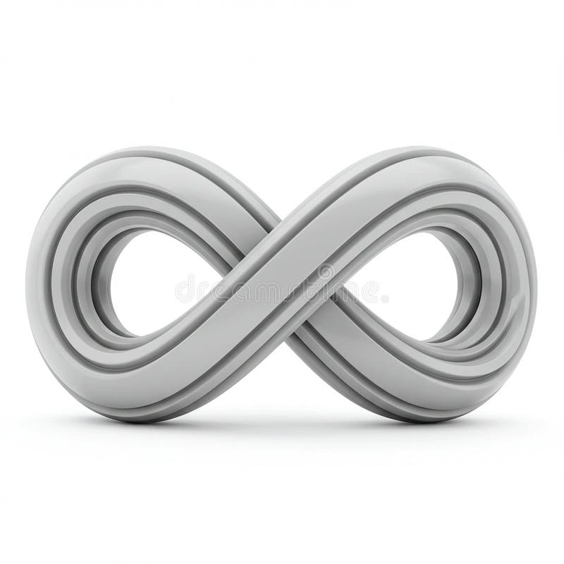 A 3D Representation of the Infinity Symbol, Characterized by Its Smooth ...