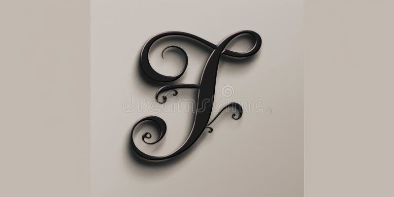 A 3D Representation of the Letter F Made from Metal, a Decorative Art ...