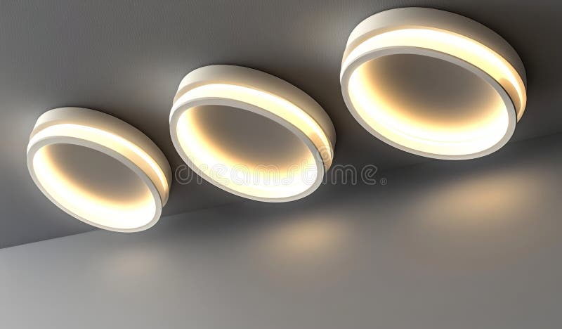 A 3D Representation of Recessed Ceiling Spotlights in a Realistic Room ...