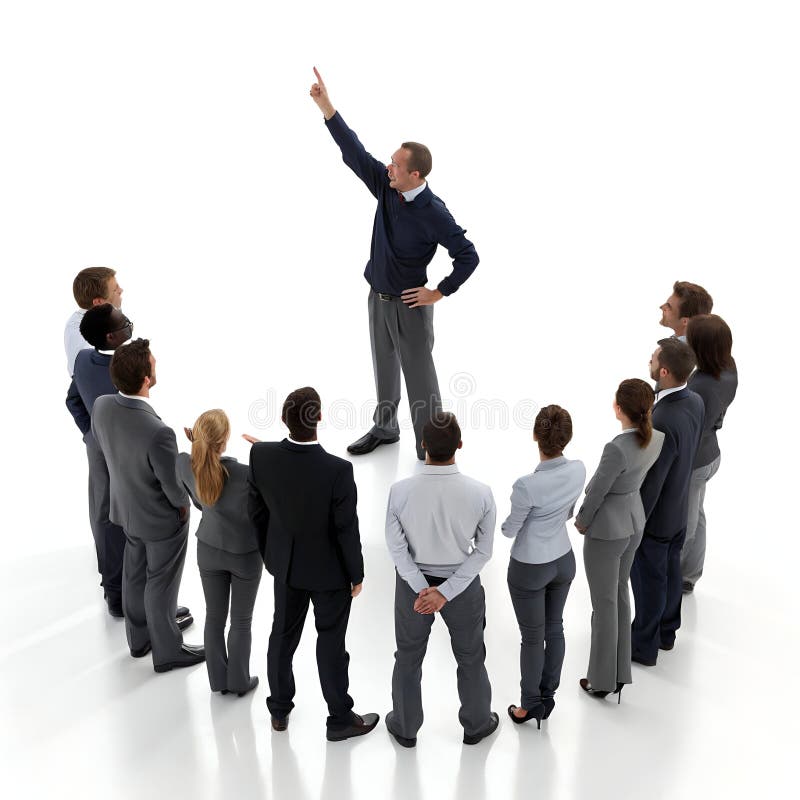 3D Representation of Team Leader and Teamwork Stock Illustration ...