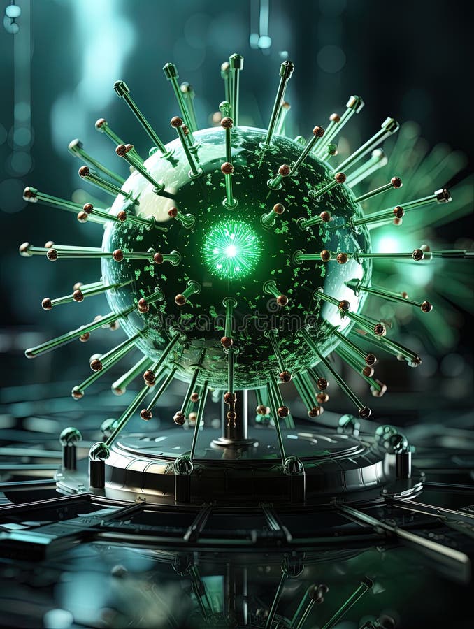 Virus Attacking Human Brain Stock Illustration - Illustration of mind ...