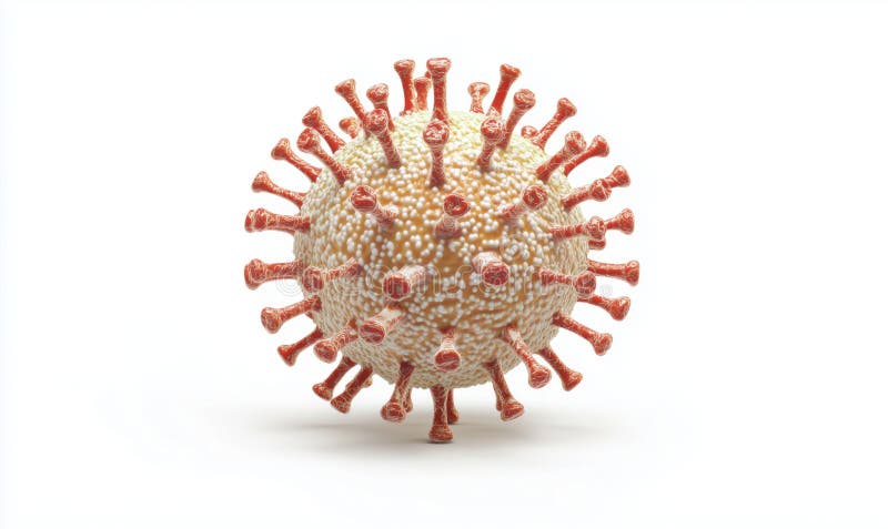 3D Representation of Virus Structure Showcasing Spikes and Surface ...