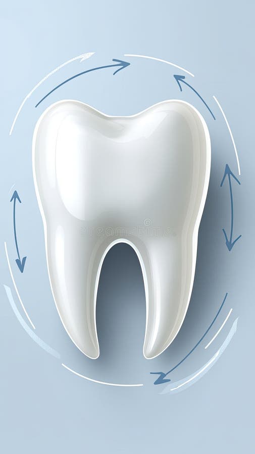 3d White Tooth Icon Blue Arrows Stock Photos - Free & Royalty-Free ...
