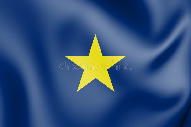 3D Republic of Texas 1836-1839 Flag. Stock Illustration - Illustration ...