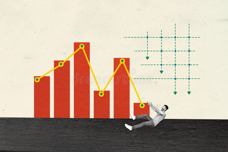 3d Retro Abstract Creative Artwork Template Collage of Recession ...