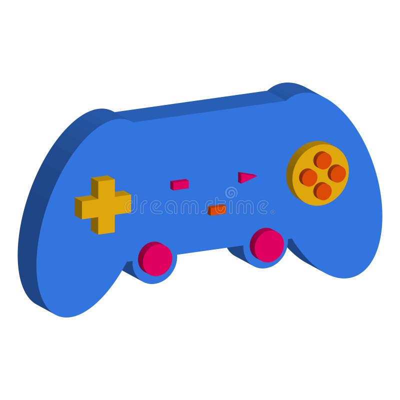 3d Retro Game Console Icon. Isolated on White Background. Stock ...