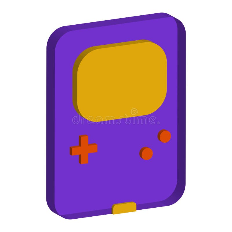 3d Retro Game Console Icon. Isolated on White Background. Stock ...