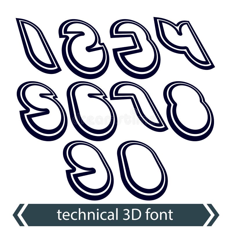 Perspective Numbers Outline Stock Illustrations – 67 Perspective ...