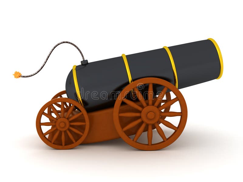 Vintage Cannon Isometric Drawings Stock Vector - Illustration of sketch ...
