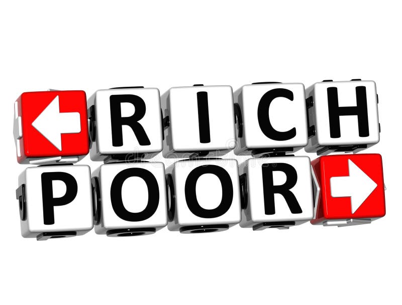 Rich and poor concept stock vector. Illustration of male - 28704229