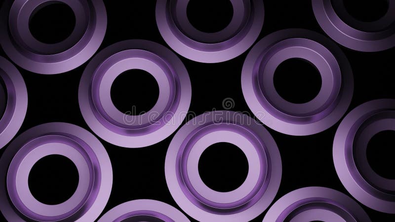 3D Rings with Hypnotic Effect. Design. 3D Nuts Pulsing and Hypnotizing ...