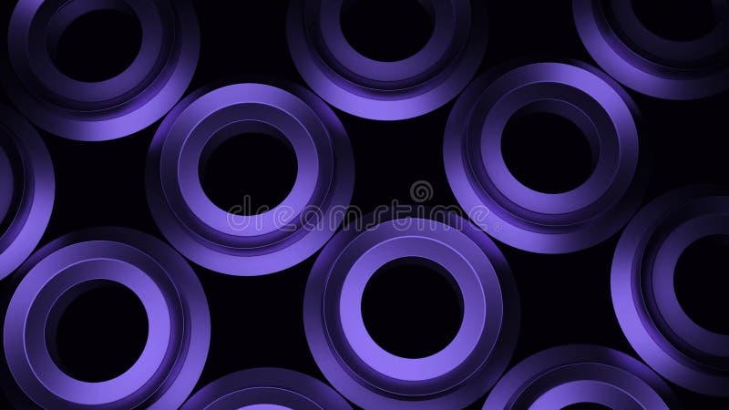 3D Rings with Hypnotic Effect. Design. 3D Nuts Pulsing and Hypnotizing ...
