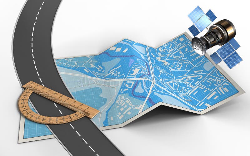 3d road stock illustration. Illustration of communication - 98869360