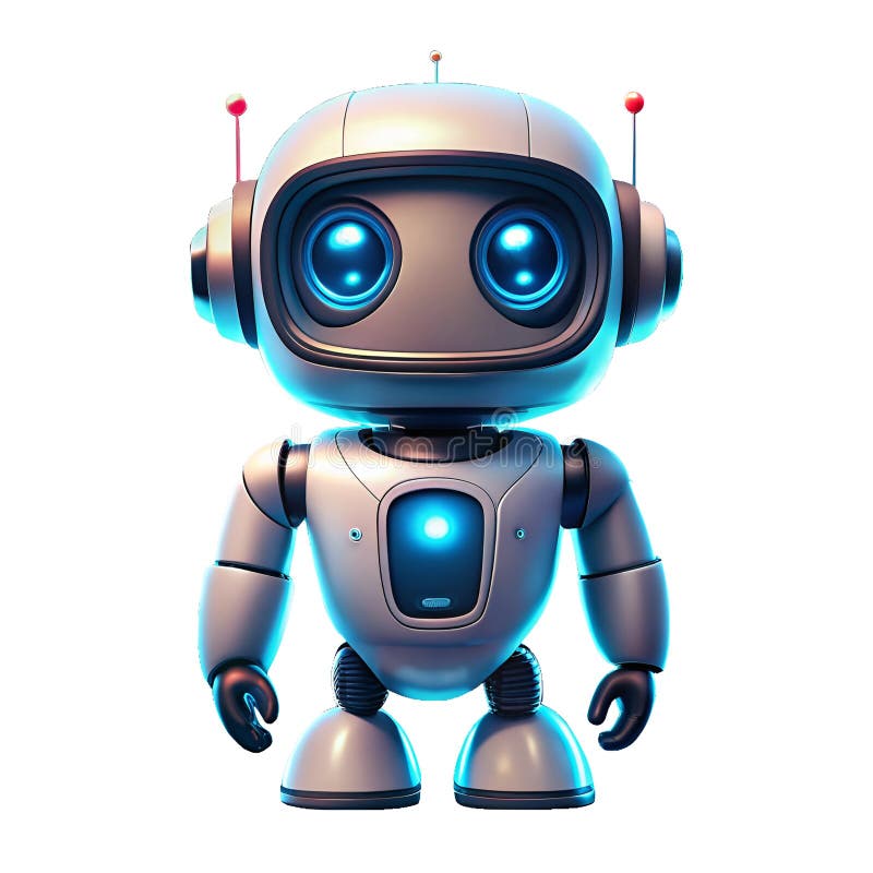 AI Robot 3D Icon stock illustration. Illustration of intelligence ...