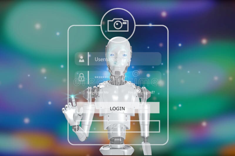 3D Robotic with Electric Register Form . AI Checks and Approves ...